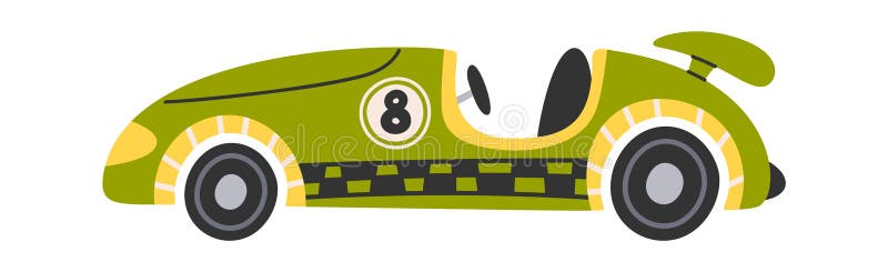 Formula Model Sports Car Hand-drawn Stock Vector - Illustration of ...