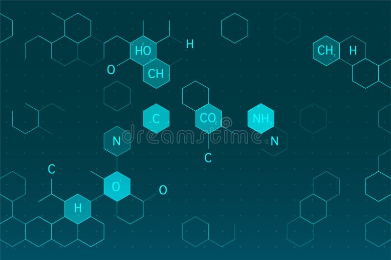 Formula Molecular Structure Stock Vector - Illustration of melanocyte ...