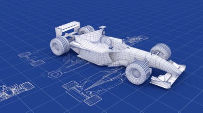 Formula One Blueprint stock illustration. Illustration of constructor ...