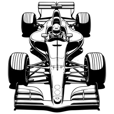 Formula One Car Outline Stock Illustrations – 936 Formula One Car ...