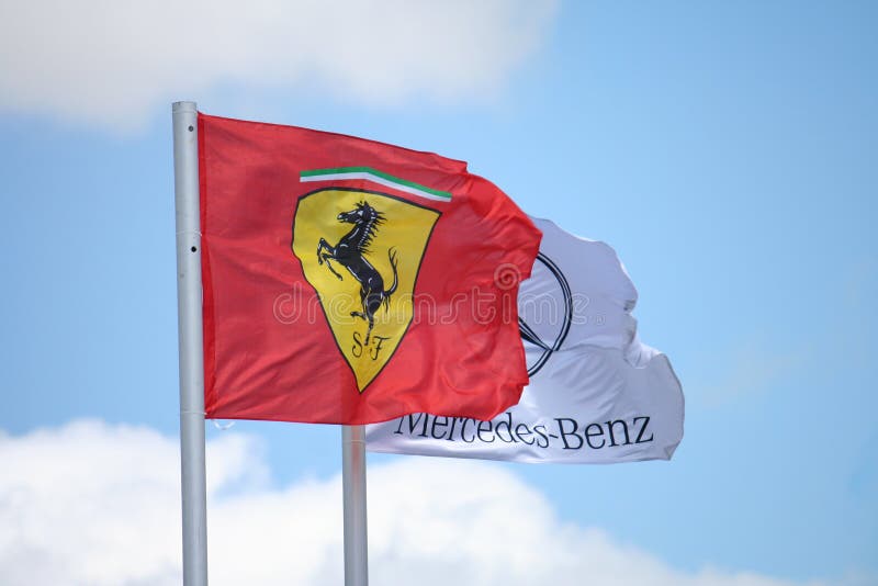 Ferrari F1 flag editorial photo. Image of horse, grand - 15126821