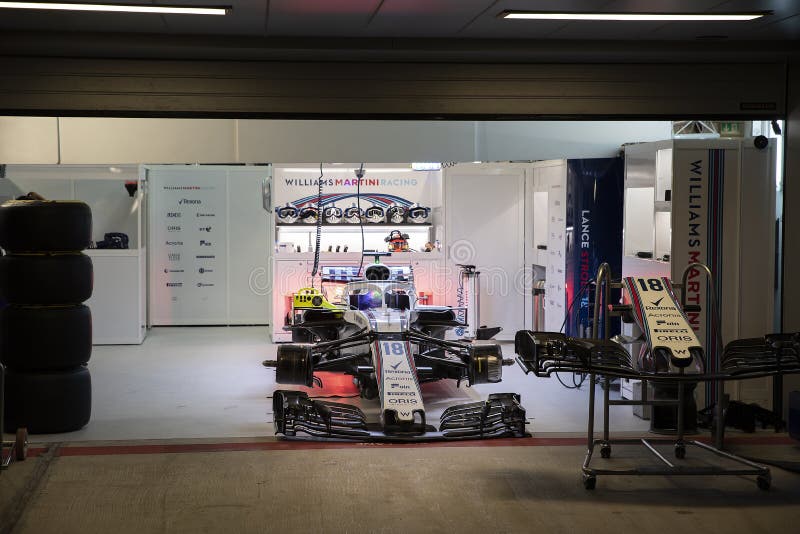 Formula One 2018. Garage Team Williams. Editorial Photography - Image ...