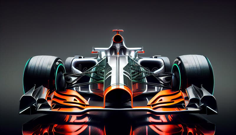 Formula One Race Red Car on Speed Track - Motion Blur Stock ...