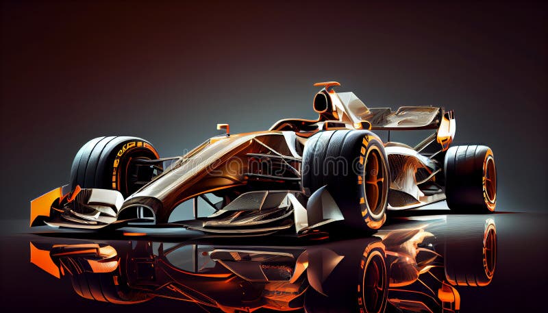 Formula One Race Red Car on Speed Track - Motion Blur Stock ...