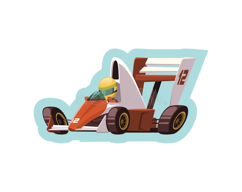 Formula One Racing Car Isolated on a White Background Stock ...