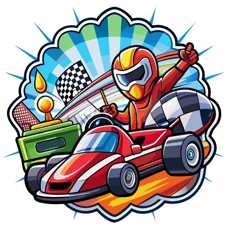 Racing Car Illustration Logo Vector Stock Vector - Illustration of ...