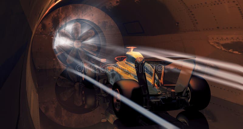 Formula one wind tunnel stock illustration. Illustration of flying ...