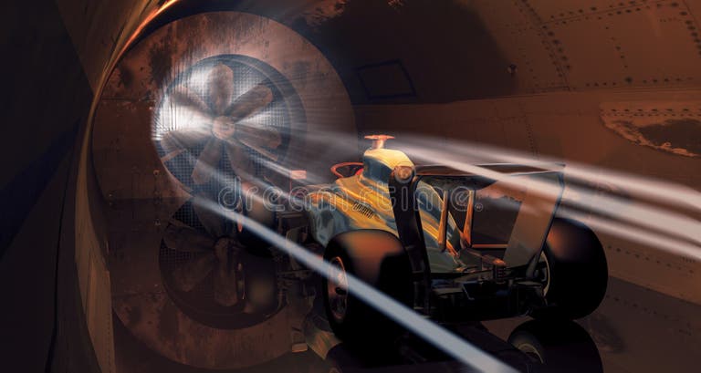 Formula one wind tunnel stock illustration. Illustration of flying ...