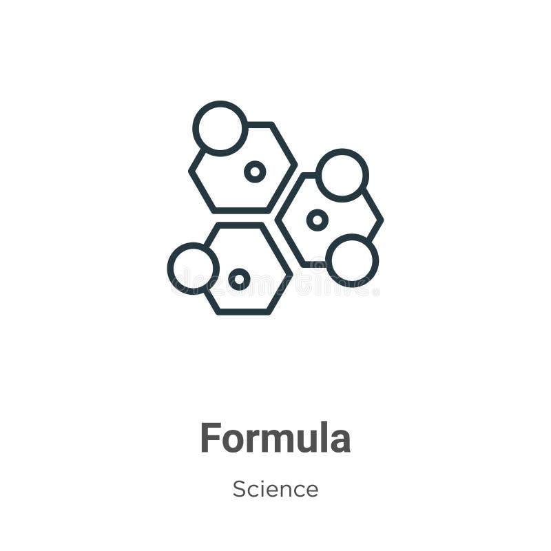 Formula Outline Vector Icon. Thin Line Black Formula Icon, Flat Vector ...
