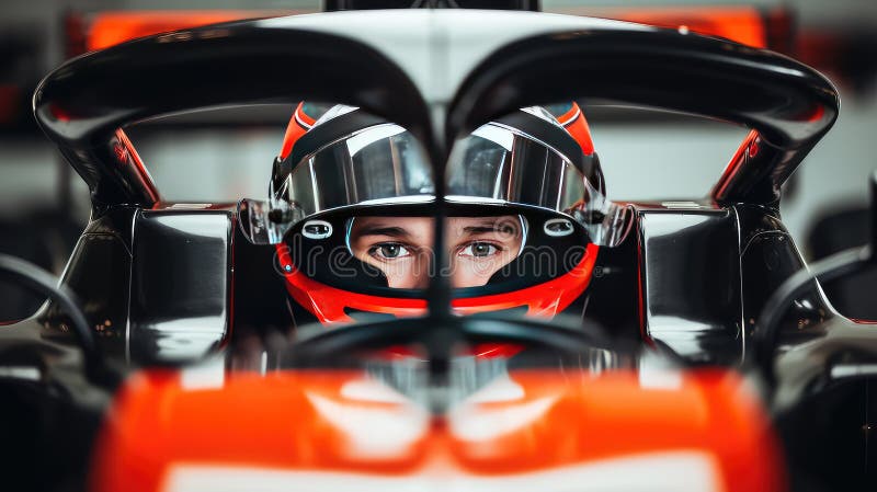 A Formula 1 Pilot in a Helmet before Start of the Race. Stock Image ...