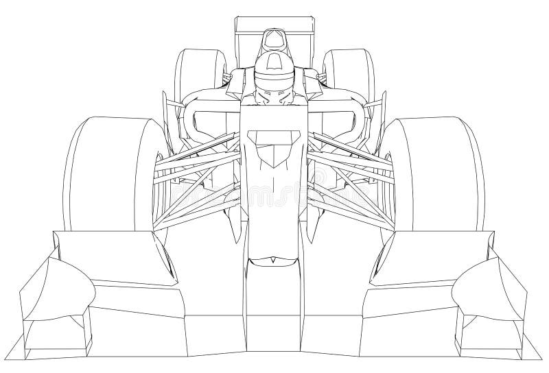 Formula Race Car. Abstract Drawing Stock Vector - Illustration of racer ...