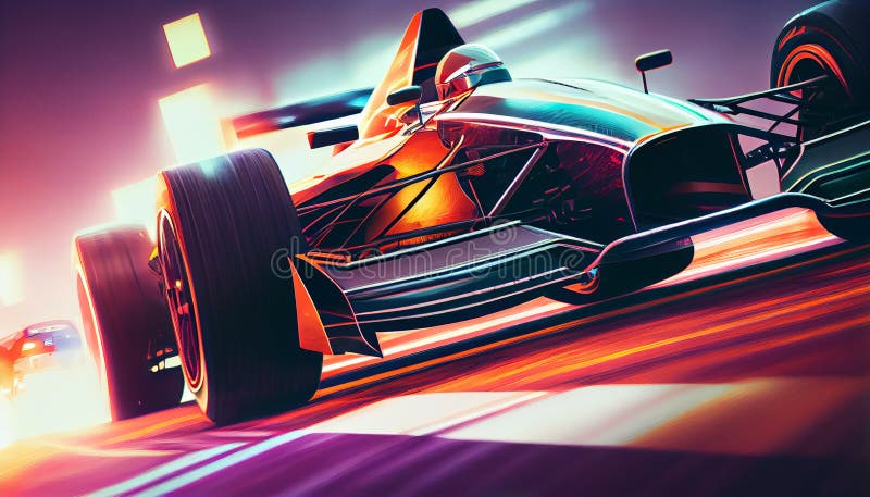 Formula Race Car. Fast Speed Stock Illustration - Illustration of ...