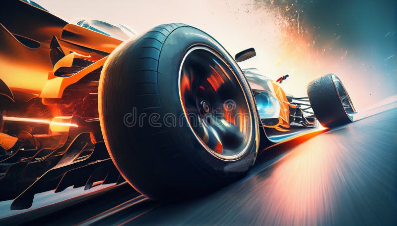 Formula Race Car. Fast Speed Stock Illustration - Illustration of race ...