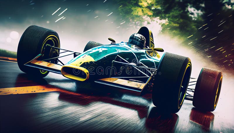 Formula Race Car. Fast Speed Stock Illustration - Illustration of drive ...