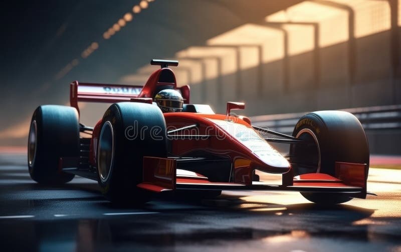 Formula 1 Race Car on the Track. Created by Generative Artificial ...