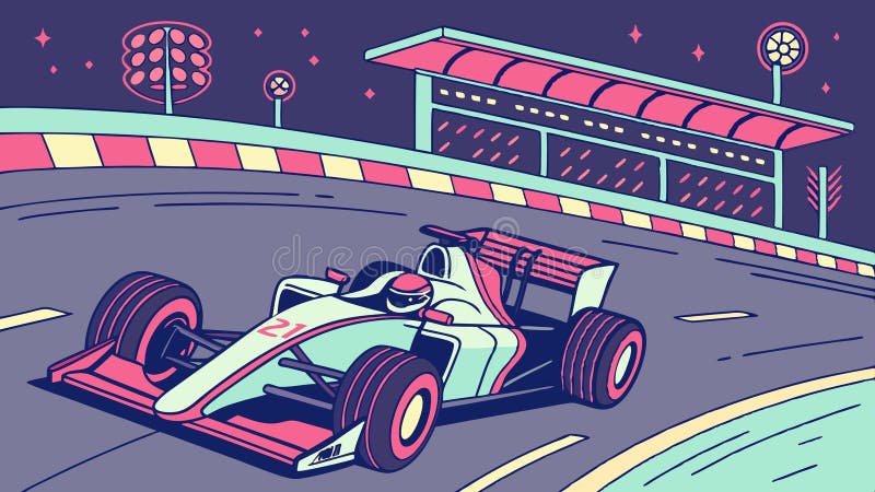 Formula 1 Race Track, High Speed Action Vector Design Generative AI ...