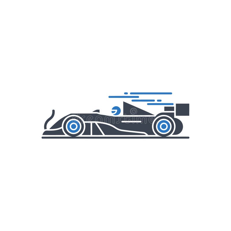 Formula Racer Icon stock vector. Illustration of driver - 374473957