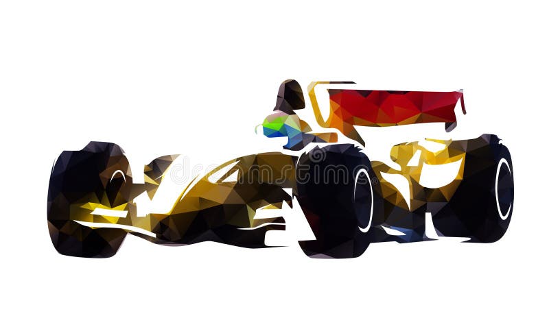 Formula Racing Car, Abstract Silhouette Stock Vector - Illustration of ...
