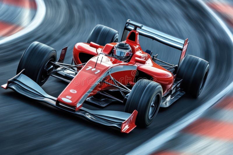 Formula Racing Car Turning at High Speed on Track Stock Image - Image of sharp, tires: 399001917