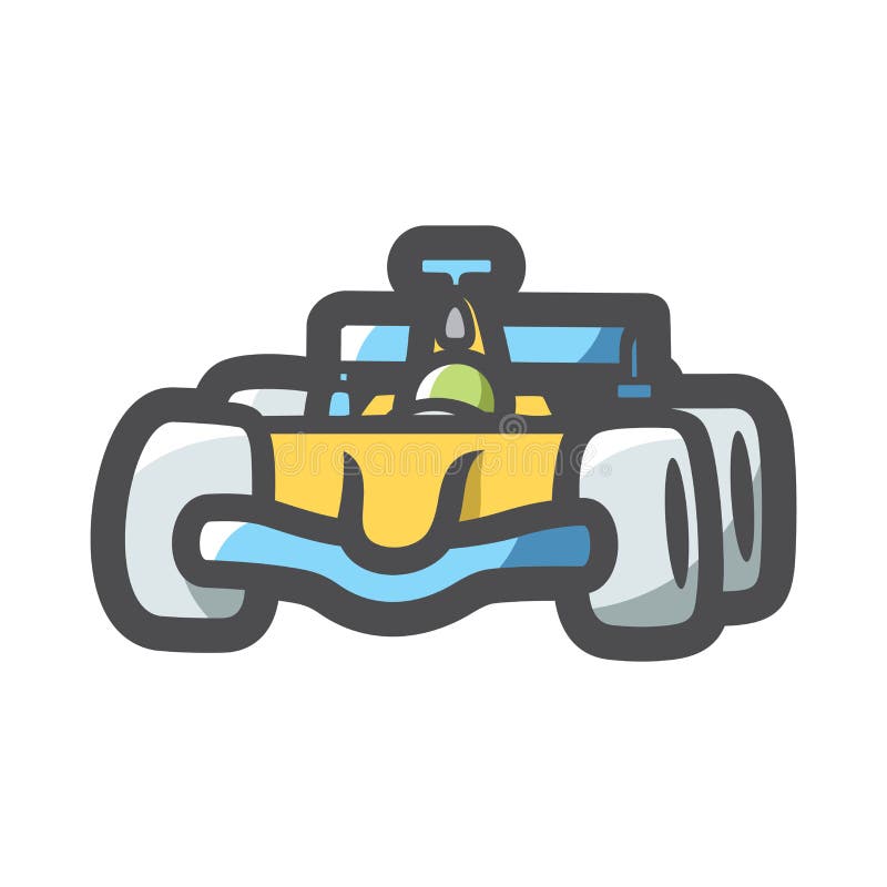 Formula Racing Car Vector Icon Cartoon Illustration Stock Vector ...