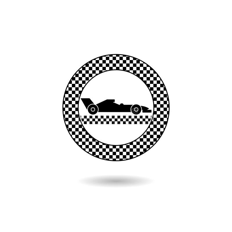 Formula Racing Icon Logo with Shadow Stock Vector - Illustration of ...