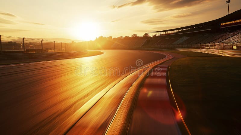 Formula 1 racing track stock illustration. Illustration of sunset ...