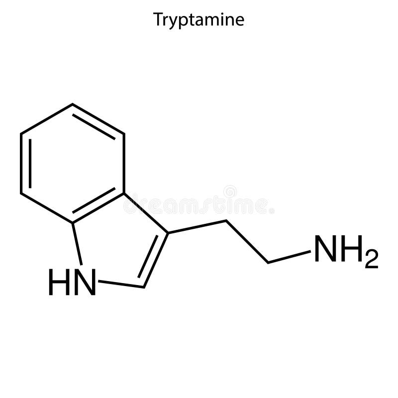 Triptamina. Formula Scheletrica E Strutturale Illustrazione Vettoriale ...