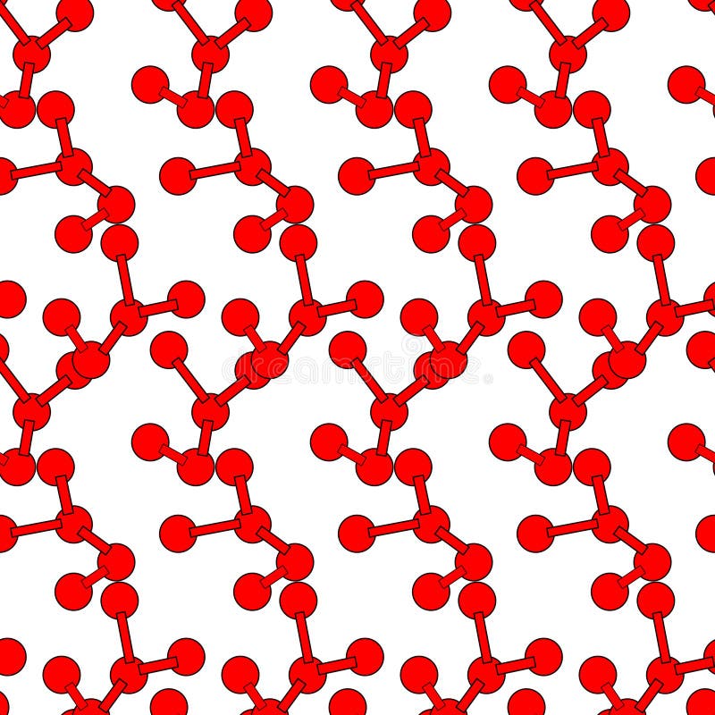 Formula, Structure, Bond, Red. Vector Seamless Pattern Stock Vector ...
