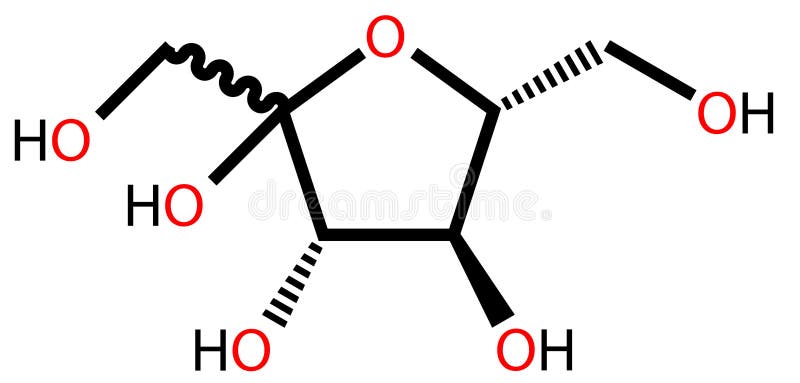 Formula Strutturale Del Fruttosio Illustrazione Vettoriale ...