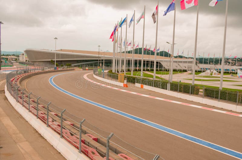 The Formula 1 Track In Sochi, The Olympic Village In Sochi. Building ...