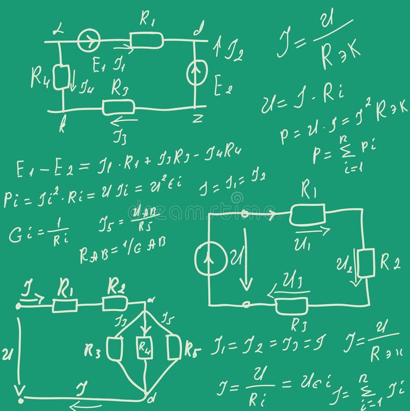 Physics formulas stock vector. Illustration of texture - 15091047