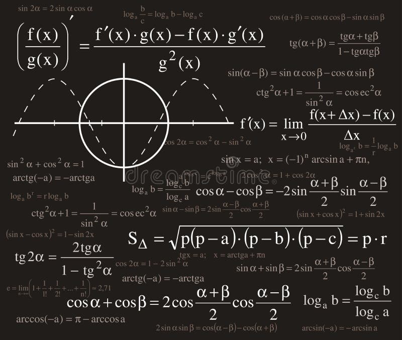 Formulas background stock vector. Illustration of background - 11868701