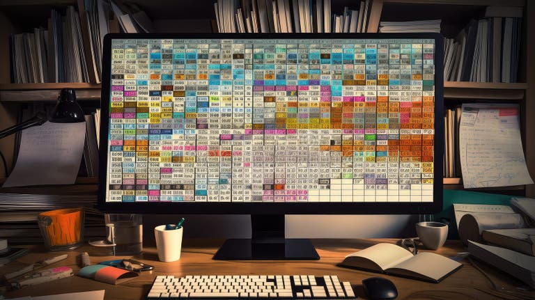 Formulas Data Spreadsheet Stock Illustration Illustration Of Filtering