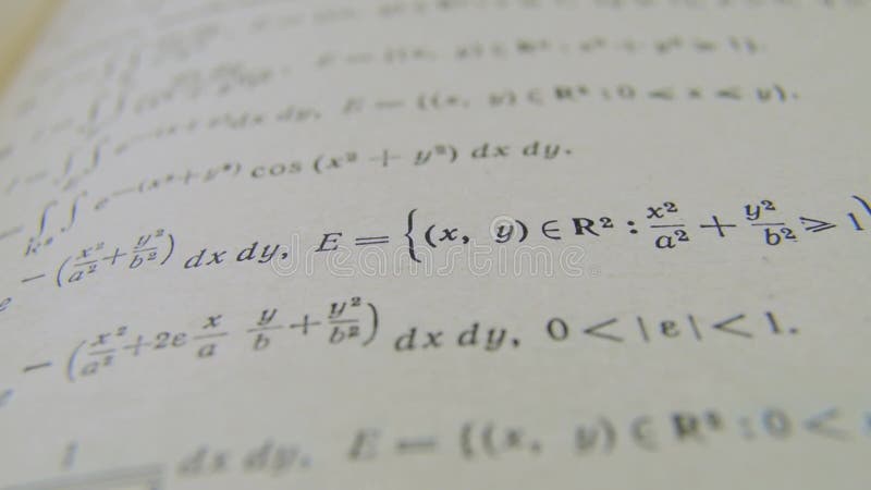 Formulas Mathematic Formulae Equations on Paper Integral Book Stock ...