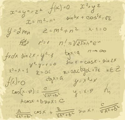 Formulas Maths on Old Paper in Vector Stock Vector - Illustration of ...