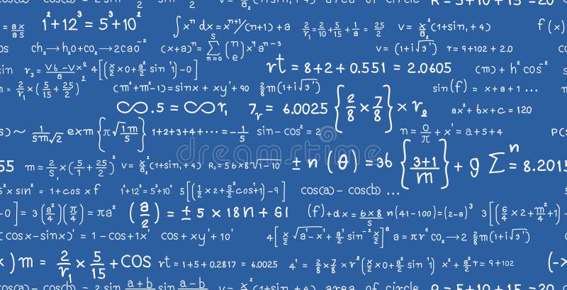 Seamless Math Formula Calculations. Stock Vector - Illustration of ...