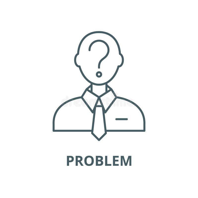 Formulation of the Problem Vector Line Icon, Linear Concept, Outline ...