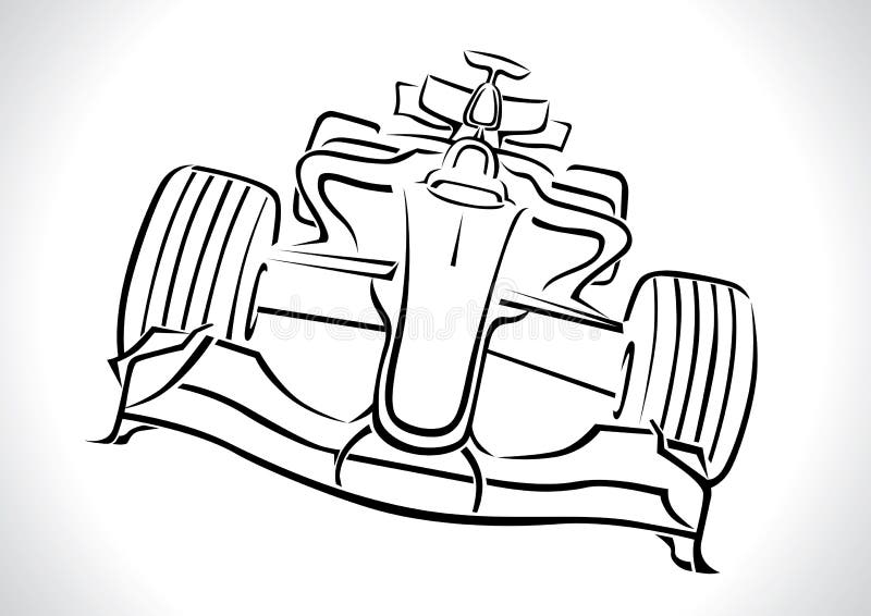 Formule 1 De Vector Van De Raceauto Vector Illustratie - Illustration ...