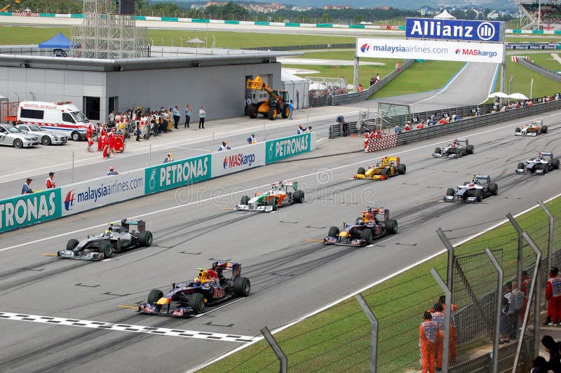 Formule 1 Sepang 2010 redactionele stock afbeelding. Image of ...