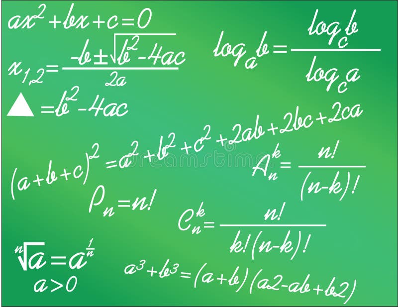 Formule Algebriche Di Per La Matematica Illustrazione di Stock ...