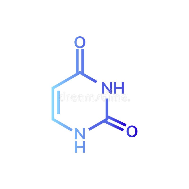 Formule chimique d'uracile illustration de vecteur. Illustration du ...