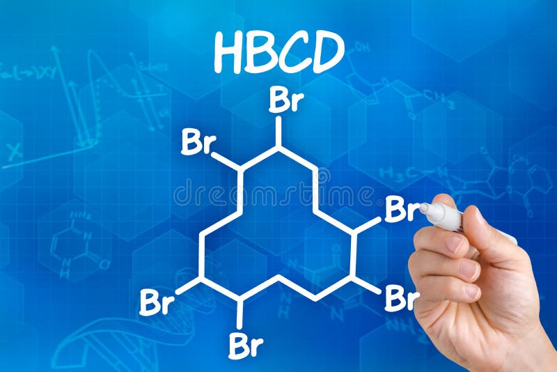 Formule chimique de HBCD illustration stock. Illustration du symbole ...