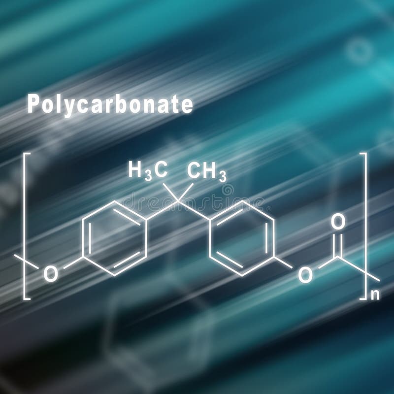 Formule Chimique Structurelle Polycarbonate Image stock - Image du ...
