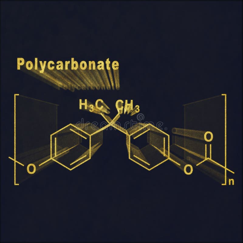Formule Chimique Structurelle Polycarbonate Image stock - Image du ...