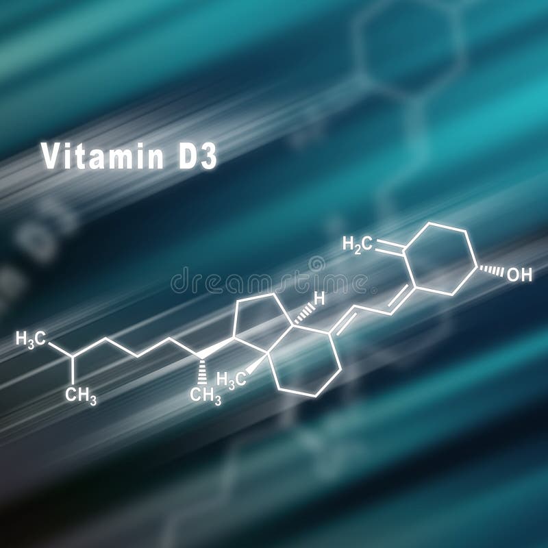 Formule Chimique Structurelle Vitamine D3 Illustration Stock ...