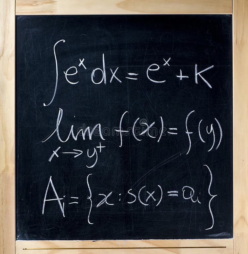 Formule Di Per La Matematica Su Una Lavagna Fotografia Stock - Immagine ...