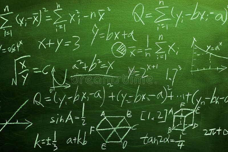 Formules De Maths Sur Le Fond De Tableau Illustration Stock ...