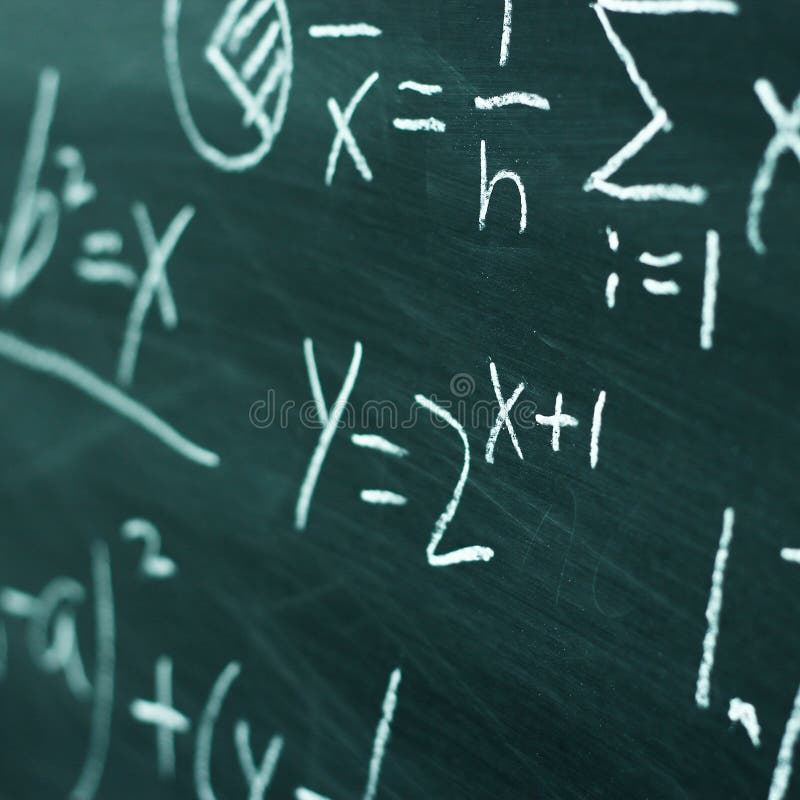 Formules De Maths Sur Le Fond De Tableau Photo stock - Image du haut ...