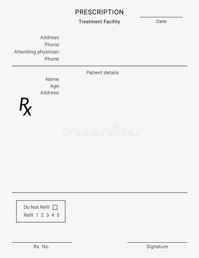 Formulier Voor Medisch Recept Vector Illustratie - Illustration of ... Formulier Voor Medisch Recept Vector Illustratie - Illustration of ...