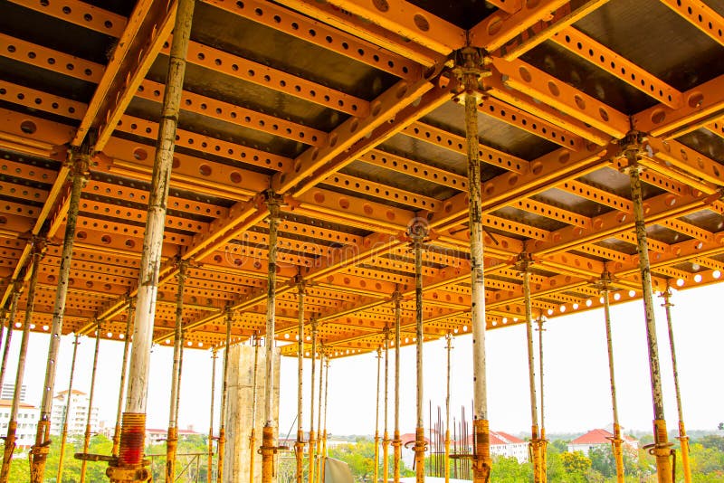 Formwork for Concrete during the Building Construction Process Stock ...